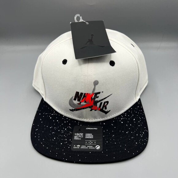 Jordan | Accessories | Air Jordan Pro Hat Men White Black Classic Cement Jumpman Snap Back Cap ...